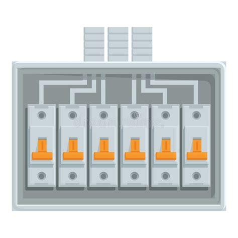 Electrical Panel With Six Circuit Breakers Controlling Power Supply
