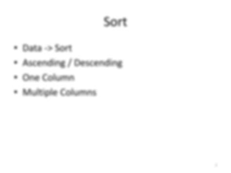 SOLUTION Ism 14 Excel Sort Filter Charts Conditional Formatting Data
