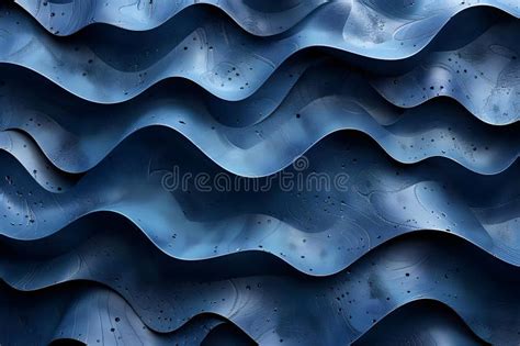 Concept Oceanic Abstract Blue Tones Waves Rhythmic Blue Rhythmic