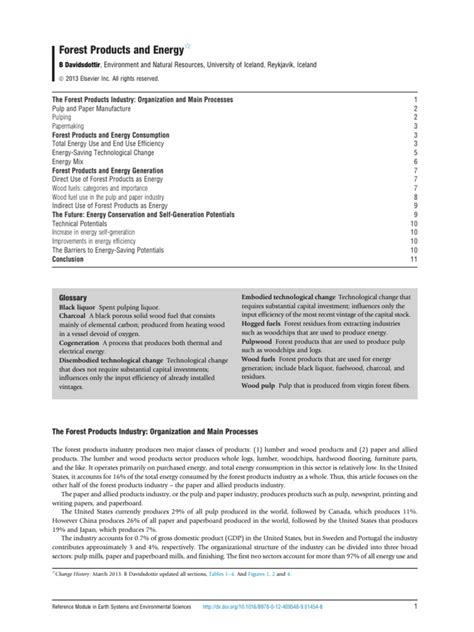 Renewable Forest Enrgy Pdf Pulp Paper Paper