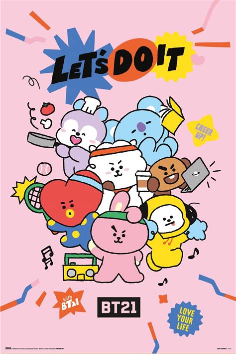 Plakat Bt21 Lets Do It Poster An Der Wand 3 1 Gratis Europosters