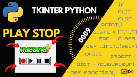 Python Tkinter Play Stop Son Pygame Création Options Utilisations