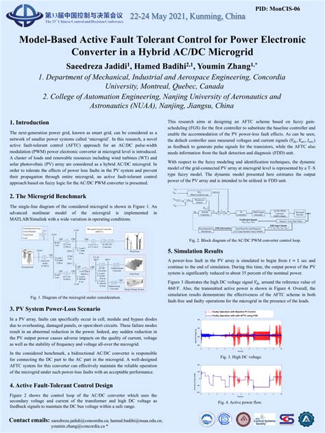 Pdf Model Based Active Fault Tolerant Control For Power Electronic Converter In A Hybrid Acdc