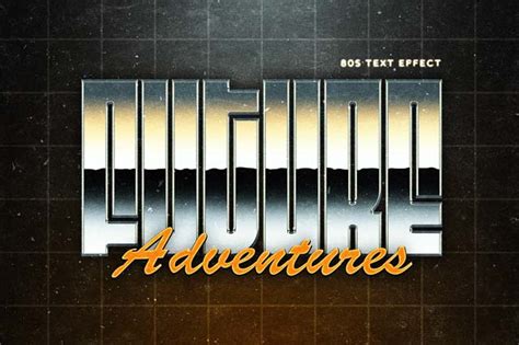 Metallic Retrowave Text Effect