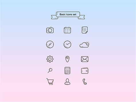 Basic Ui Icon Set Free Resource Freebie Supply