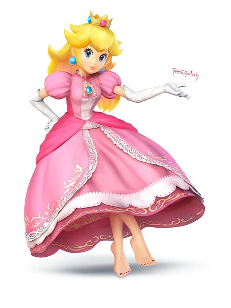 Super Smash Bros Wii U Barefoot Princess Peach By Feetopiah On