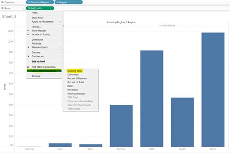 Quick Table Calculations Part 1 Running Totals The Data Babe