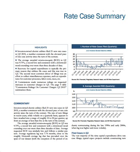 Free 9 Sample Case Summary Templates In Pdf Ms Word