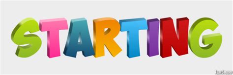 Starting Text Effect And Logo Design Word