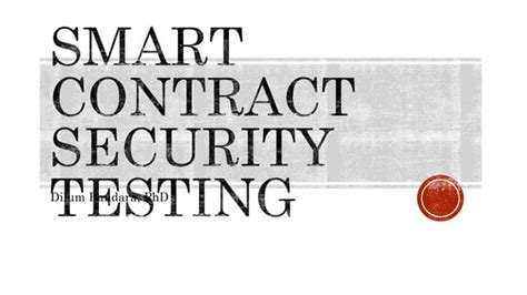 Smart Contract Security Testing Ppt