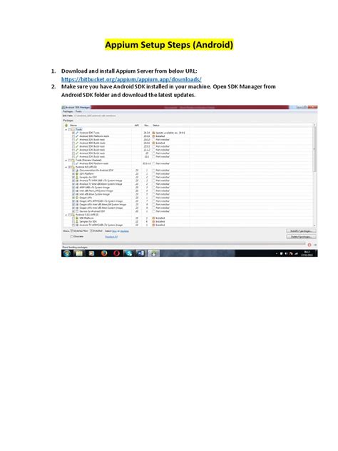 Appium Setup Steps Android Pdf