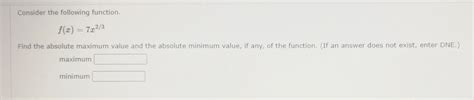 solved consider the following function f x 7x23find the