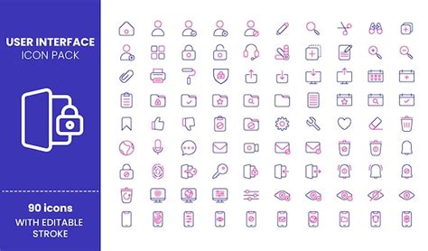 premium vector user interface icon set