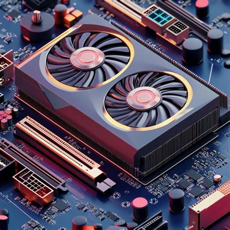 3d Graphics Card Icon Key For Computer Graphics Rendering Illustration