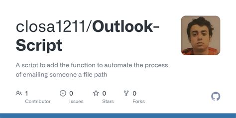 Github Closa1211outlook Script A Script To Add The Function To Automate The Process Of