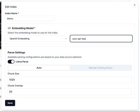 Index No Code Ui Guide Llamaindex Python Documentation