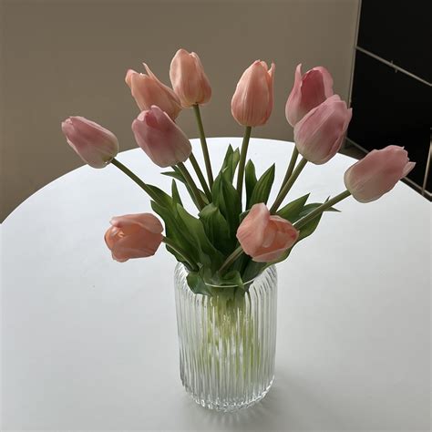 오베르 망고 튤립 조화 부케 꽃 다발 인테리어 촬영 카페 소품 빈티지 오브제 위시버킷