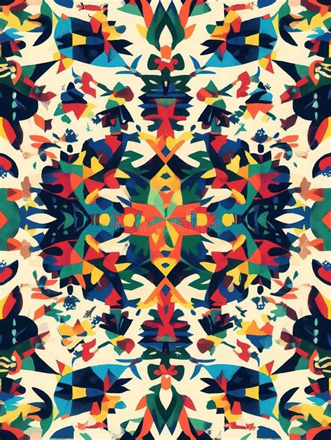 Colorful Abstract Shapes Represent Various Christmas Symbols Creating