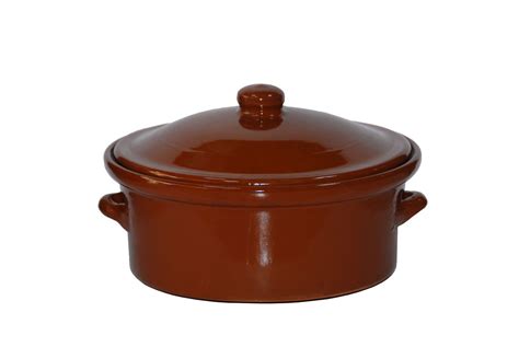 Cacerola De Barro Con Tapa La Moderna Singular