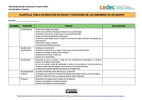 Plantilla De Roles Y Responsabilidades Matriz De Responsabilidades