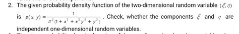 Solved The Given Probability Density Function Of The Chegg