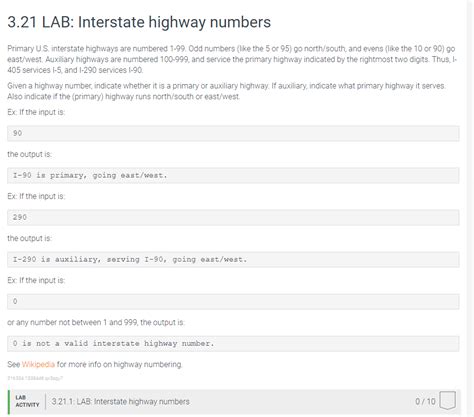 Answered 321 Lab Interstate Highway Numbers Bartleby