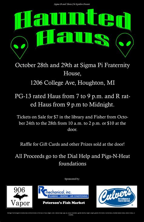 Come Get Spooky At The Sig Pi And Theta Chi Haunted Haus R Mtu