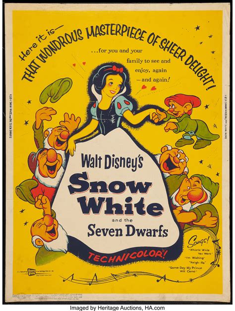Snow White And The Seven Dwarfs Buena Vista R 1958 Poster 30