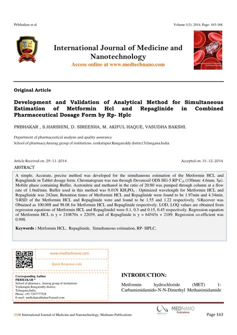 Pdf Development And Validation Of Analytical Method For Simultaneous