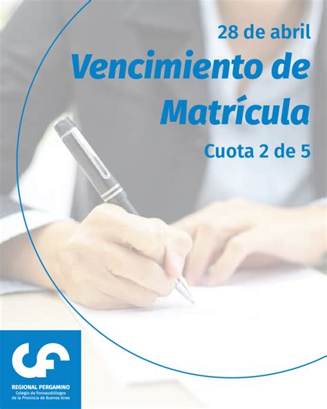 Vencimiento De Matrícula Regional Pergamino