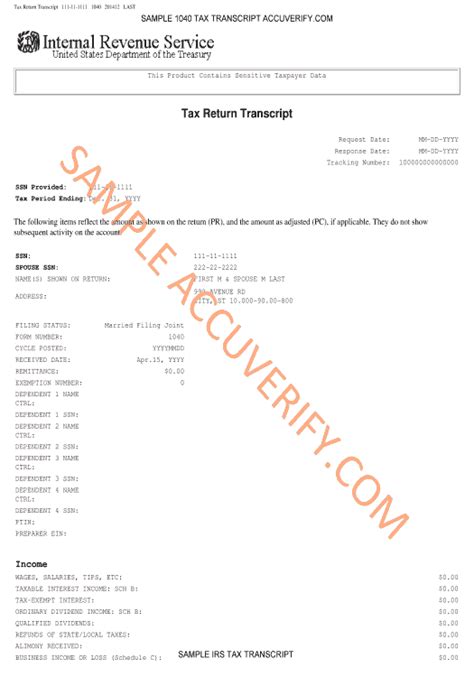 Tax Transcript Example Easily Airslate