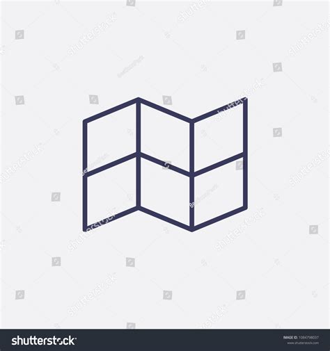 Outline Map Iconnavigation Illustrationvector Pointer Sign Stock Vector