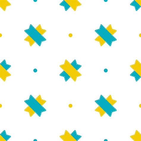 Premium Vector Abstract Shape Seamless Pattern On White Background