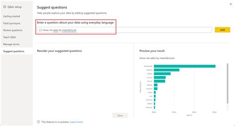 intro to qanda tooling to train power bi qanda preview power bi