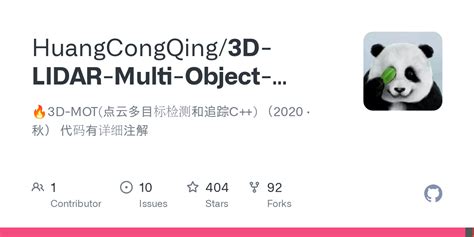 Github Huangcongqing 3d Lidar Multi Object Tracking 🔥3d Mot
