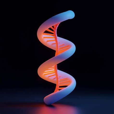 3d Dna Helix Icon Genetic Structure And Biology Illustration Logo Premium Ai Generated Image