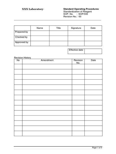 Sop Standardization Of Reagent Pdf Sodium Hydroxide Physical Sciences