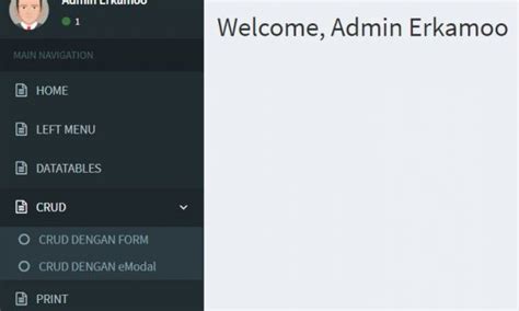 Dynamic Sidebar Menu With Adminlte Erkamoo
