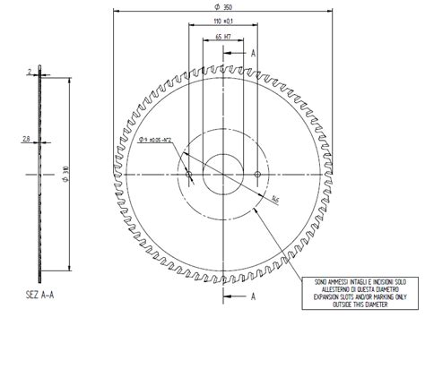 Cnc Panel Sizing Main Saw Blade 350 X 65mm Cnc