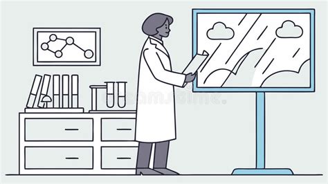 Scientist Presenting Weather Data On Screen Symbolizing Meteorology