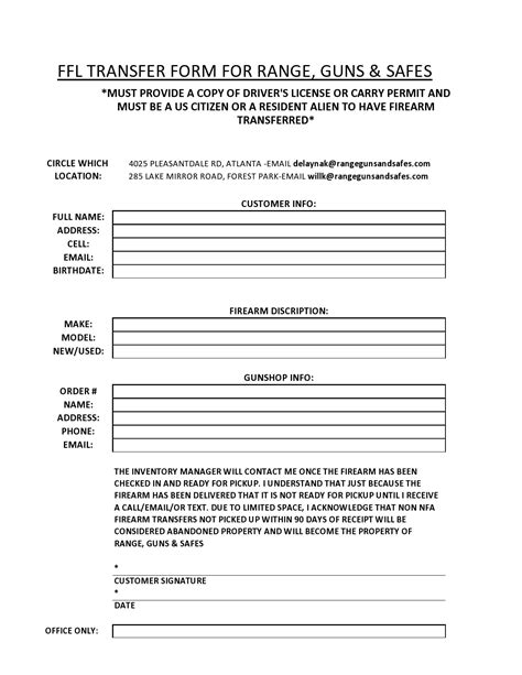 40 Free Gun Firearm Bill Of Sale Forms Templatearchive