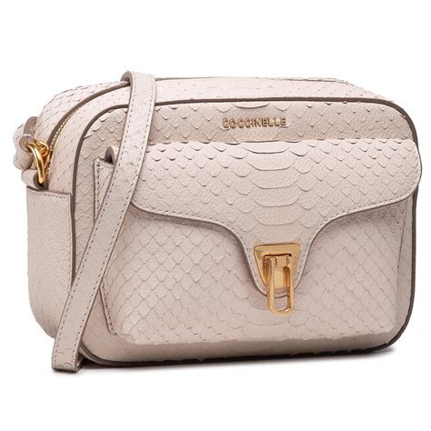 Handtasche Coccinelle HF4 Beat Python Lulula E1 HF4 15 02 01 Lamb Wh