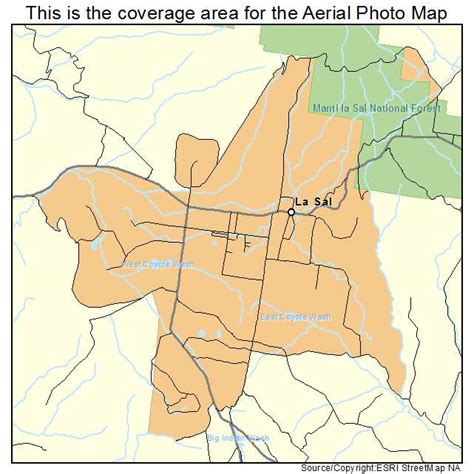 Aerial Photography Map Of La Sal Ut Utah