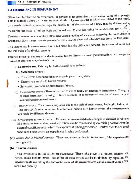 Errors In Measuremt And Significant Figures Pdf Significant Figures