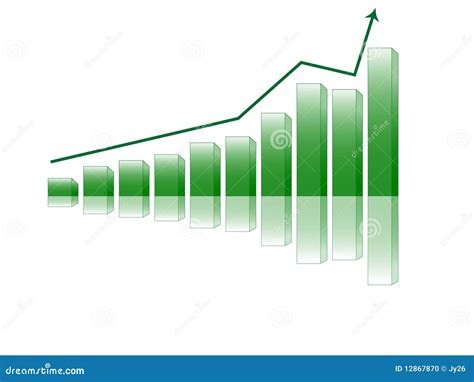 Bar Graph With Growth Arrow Vector Illustration 12867870