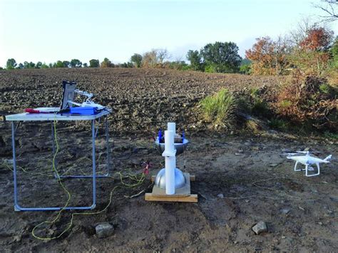 Experimental Setup With The Drone On The Ground Ready To Deploy The Wire Download Scientific