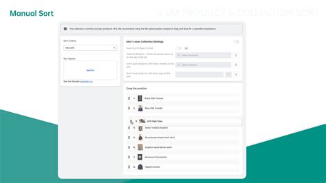 Em Product And Collection Sort Manualauto Collection Sorting And Push Down Sold Out Products