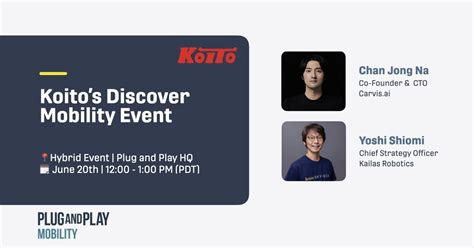 Plug And Play Mobility On Linkedin Discovermobility Ai Robotics Automotiveinnovation