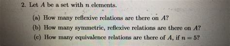 Solved 2 Let A Be A Set With N Elements A How Many
