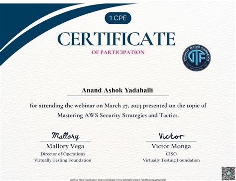 Anand Yadahalli On Linkedin Aws Aws Awssecurity Webinar Virtualtestingfoundation
